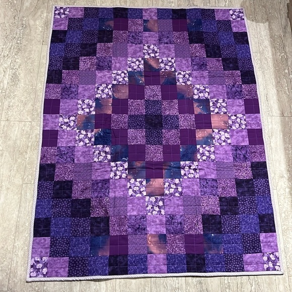 Hand Crafted | Holiday | 76 Handmade Purple Patchwork Quilt Cotton Feather Free | Poshmark